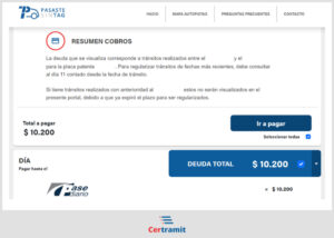 Cómo pago Autopista Costanera Norte sin Tag - Certramit